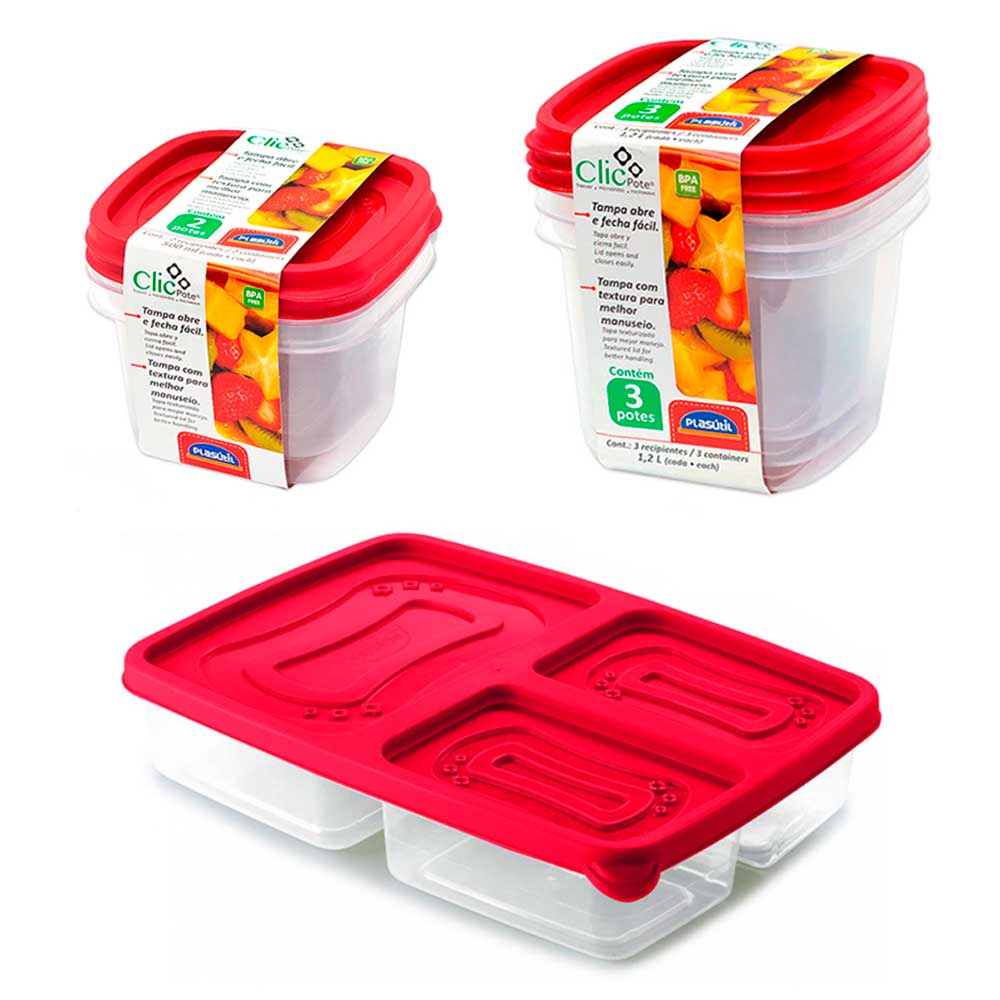 6 potes com tampa freezer microondas geladeira lanches comida frutas ...