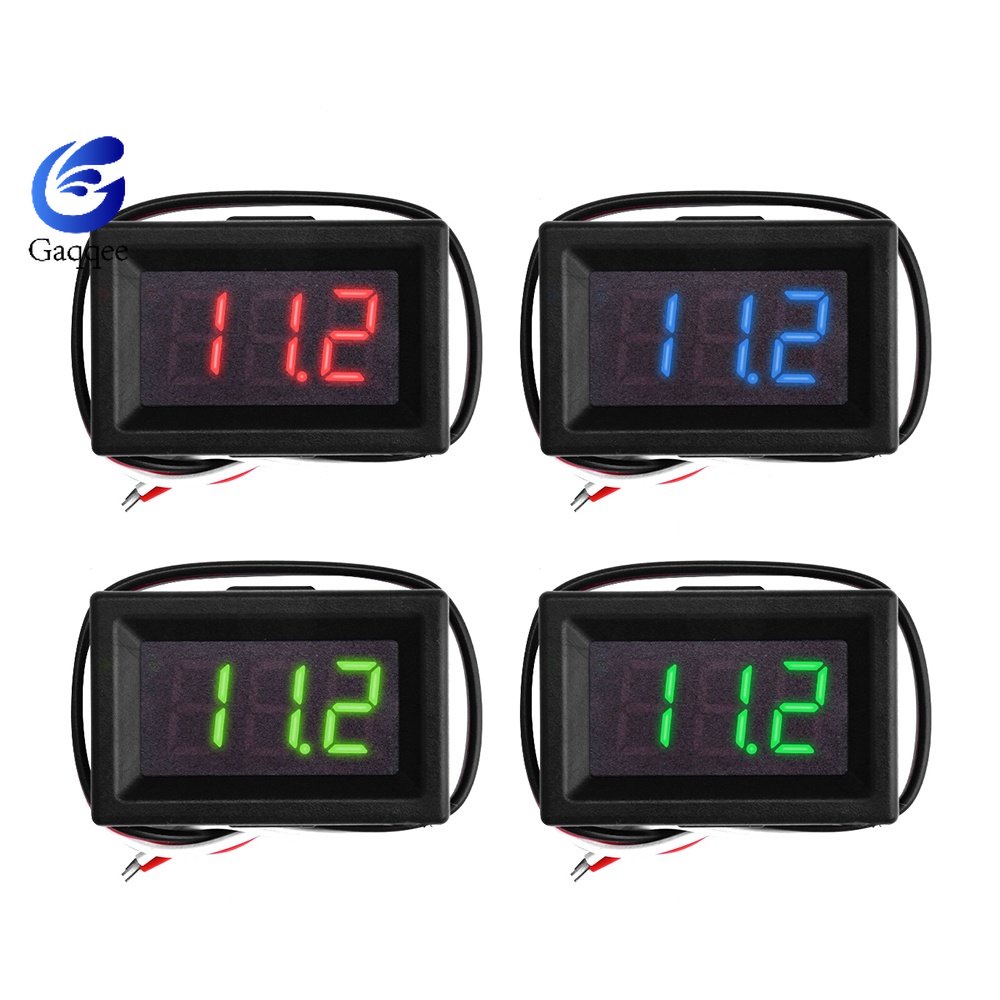 Gaqqee Voltímetro Duplo LED Display Mini Amperímetro Digital DC 100V ...