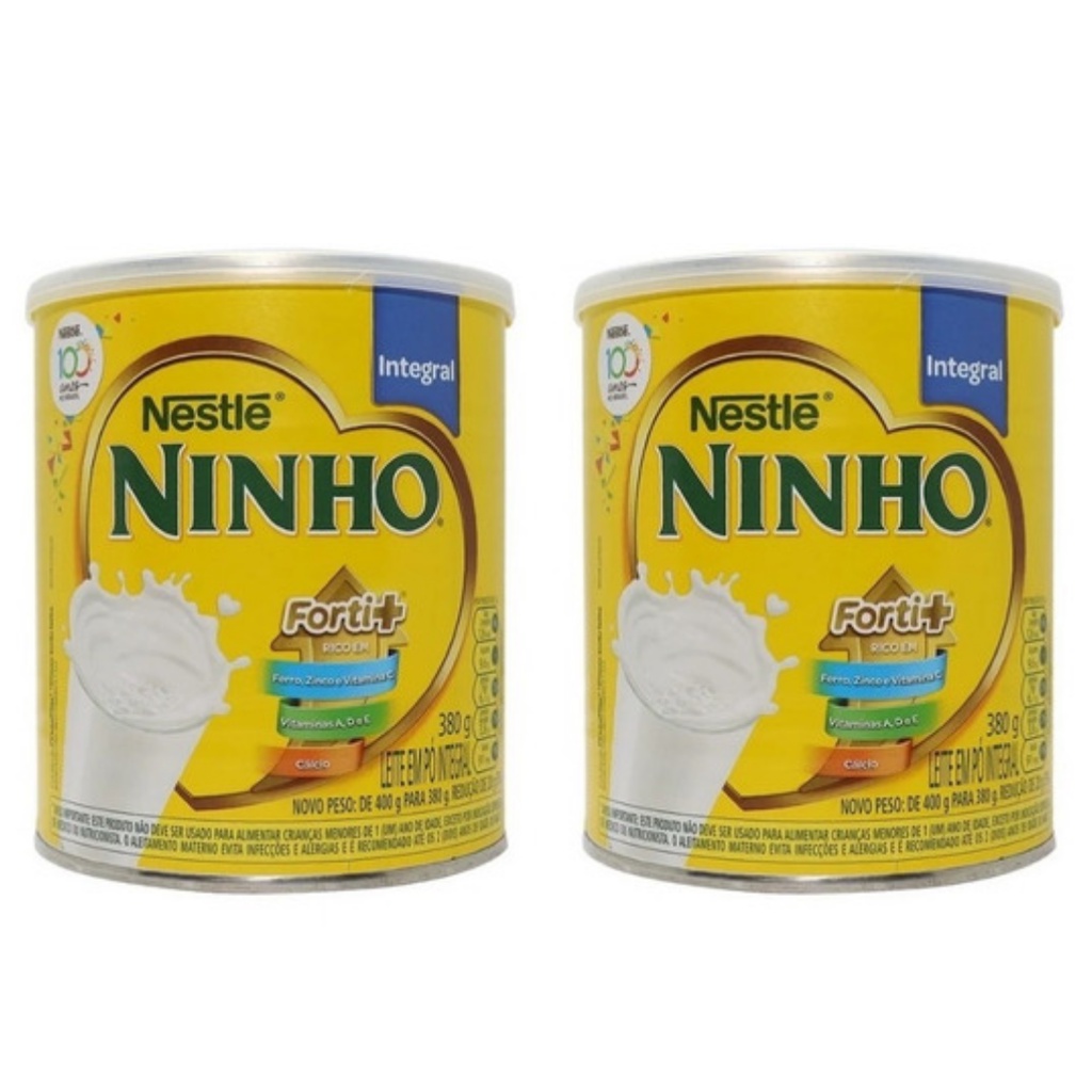 Ninho Em Pó Integral Nestlé Forti+ Lata 380g | Shopee Brasil