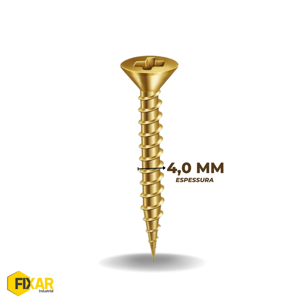 Parafuso Chipboard Chata Phillips Para Madeira 4,0x50 Caixa 500 ...