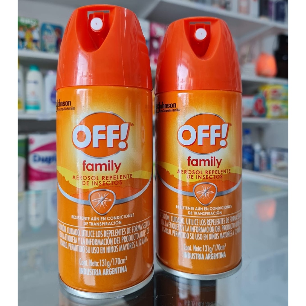 Kit com 02 Repelentes Aerosol OFF Spray 131GR | Shopee Brasil
