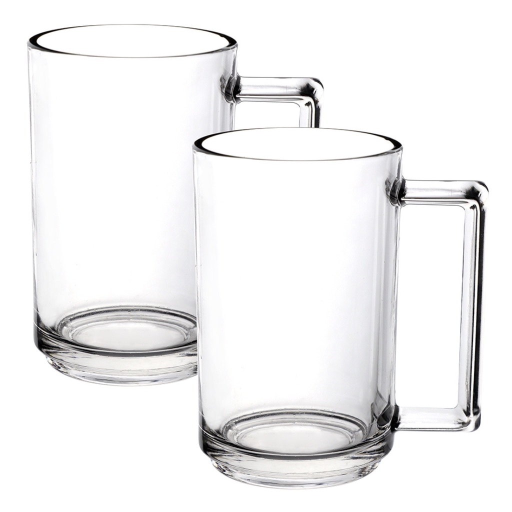 Kit Com 2 Canecas de Vidro Berlim 330ml | Shopee Brasil