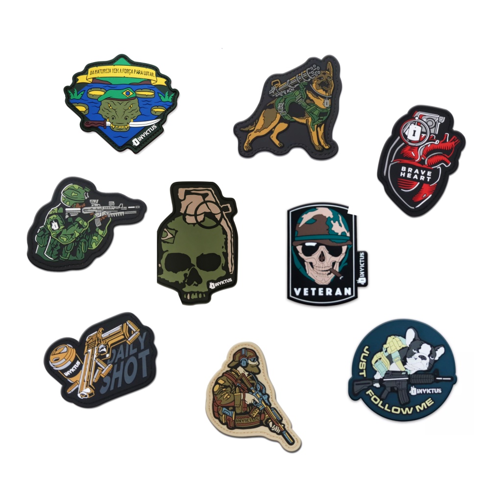 Patch Tatico Invictus Emborrachado Com Fecho de Contato Para Aderencia ...