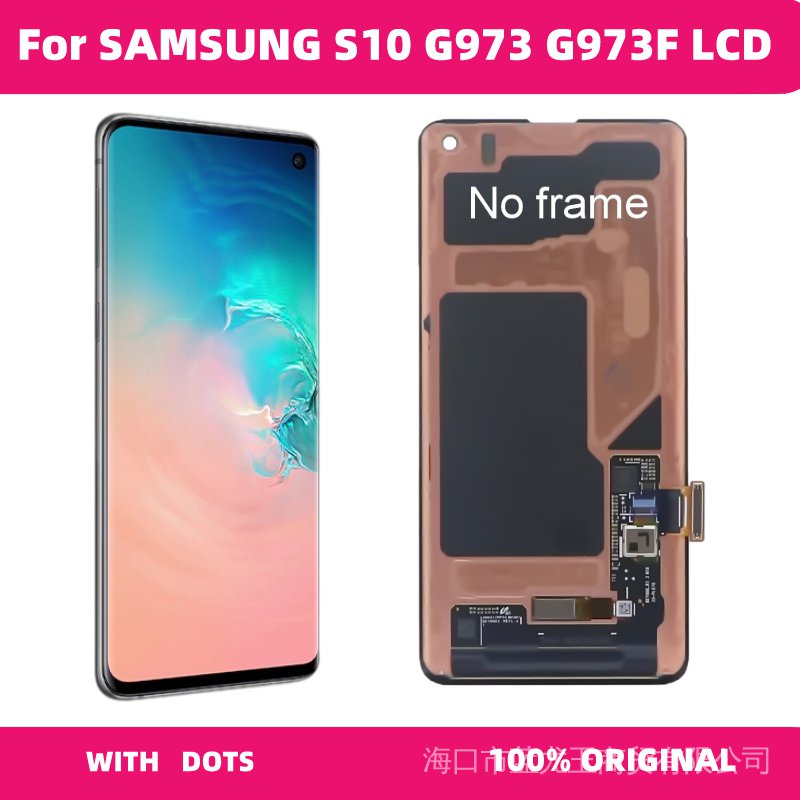 100 % Original AMOLED S10 LCD Para SAMSUNG Galaxy S10 Display G973 G973F G973U G973N G973W SM ...