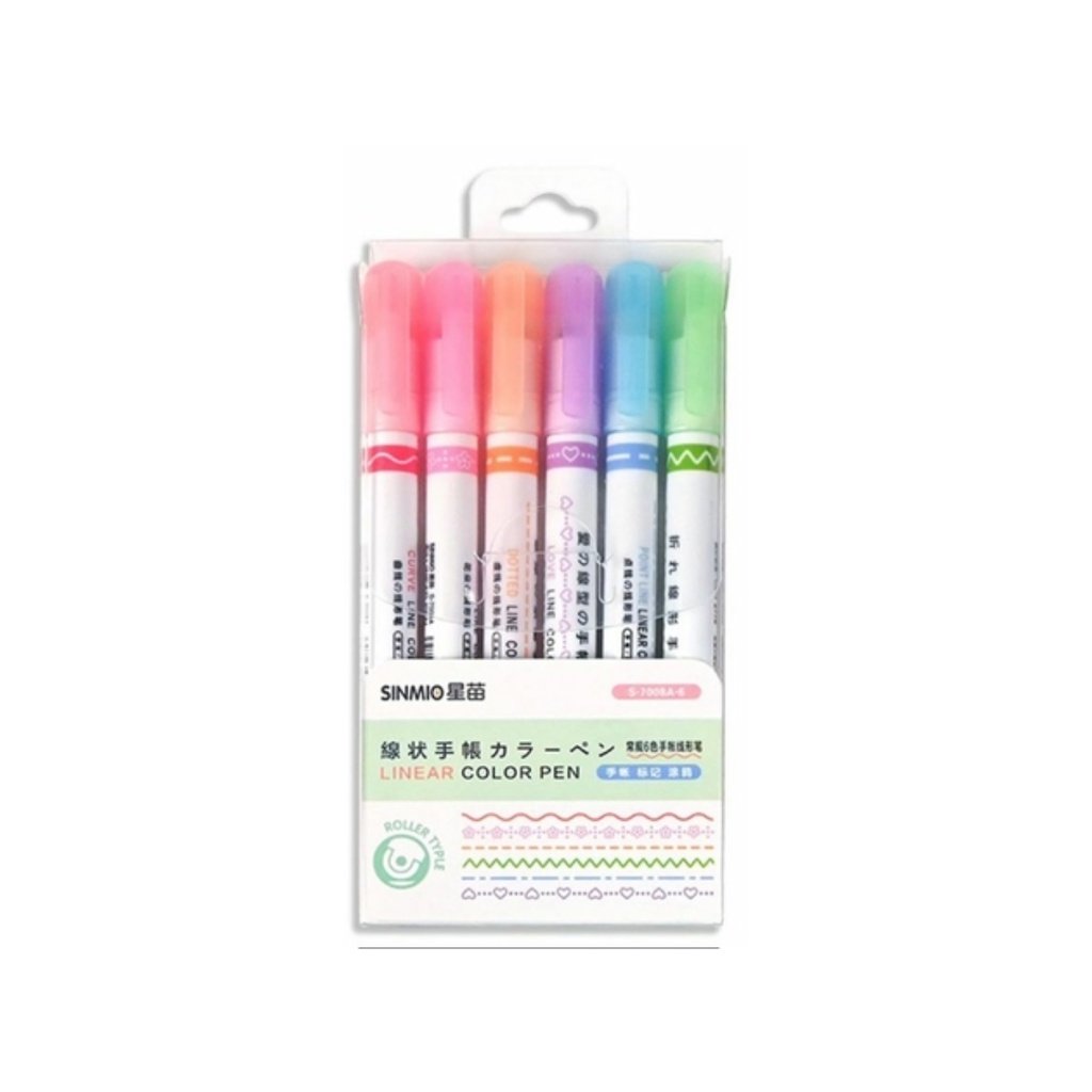 Carimbo Roller BUENDIA Sinmio - Estojo 6 unidades | Shopee Brasil