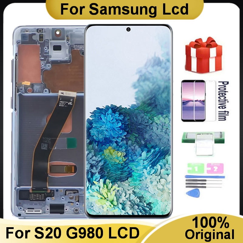 LCD Original AMOLED Para Samsung Galaxy S20 G980 G980F G980F/DS Tela Touch Digitalizador ...