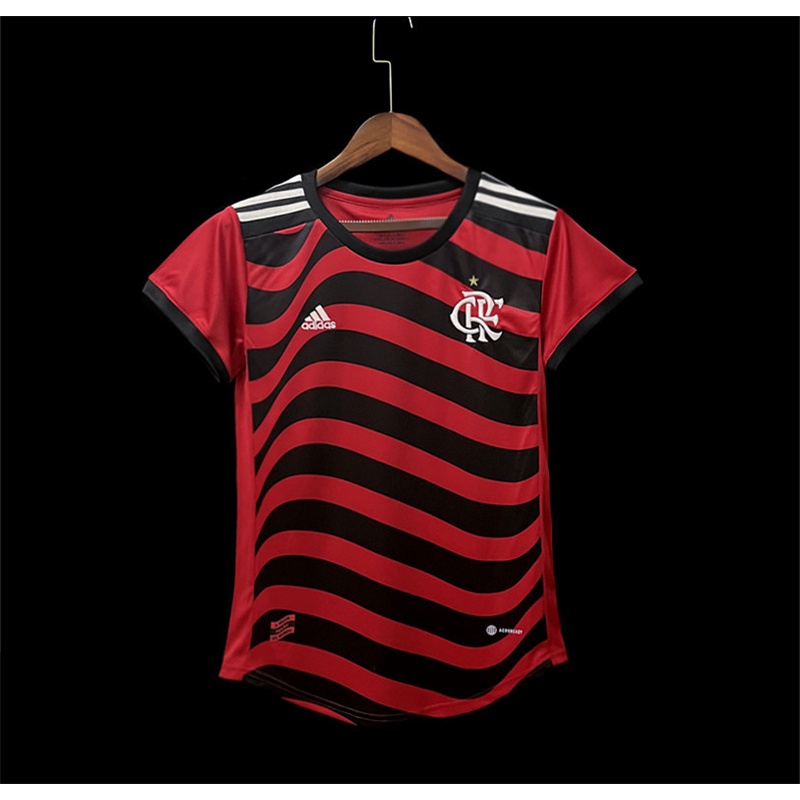 Camisa De Futebol 22/23 F-O 3a Distância Camiseta Vermelha Feminina ...