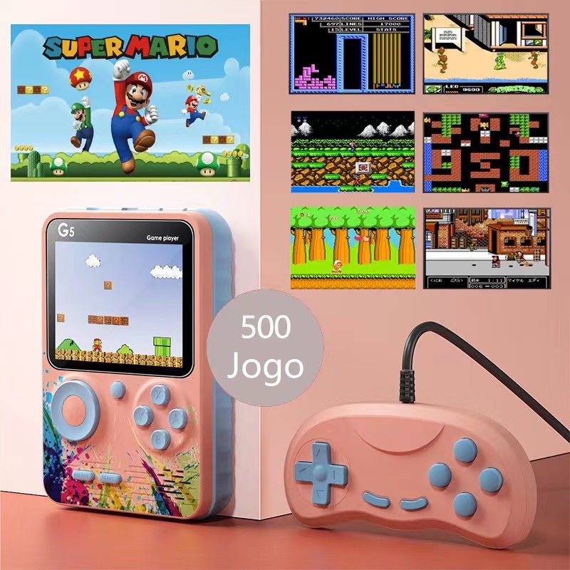 500 Jogos Mario Contra Mini Console De Jogo Portátil Tela HD ...