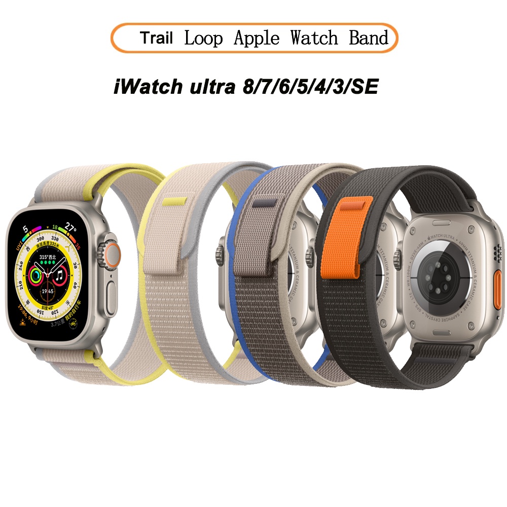 Pulseira De Nylon Para Apple watch Series 8 7 SE 6 5 4 Ultra 49mm 44mm 45mm 40mm 41mm 42mm 45mm ...