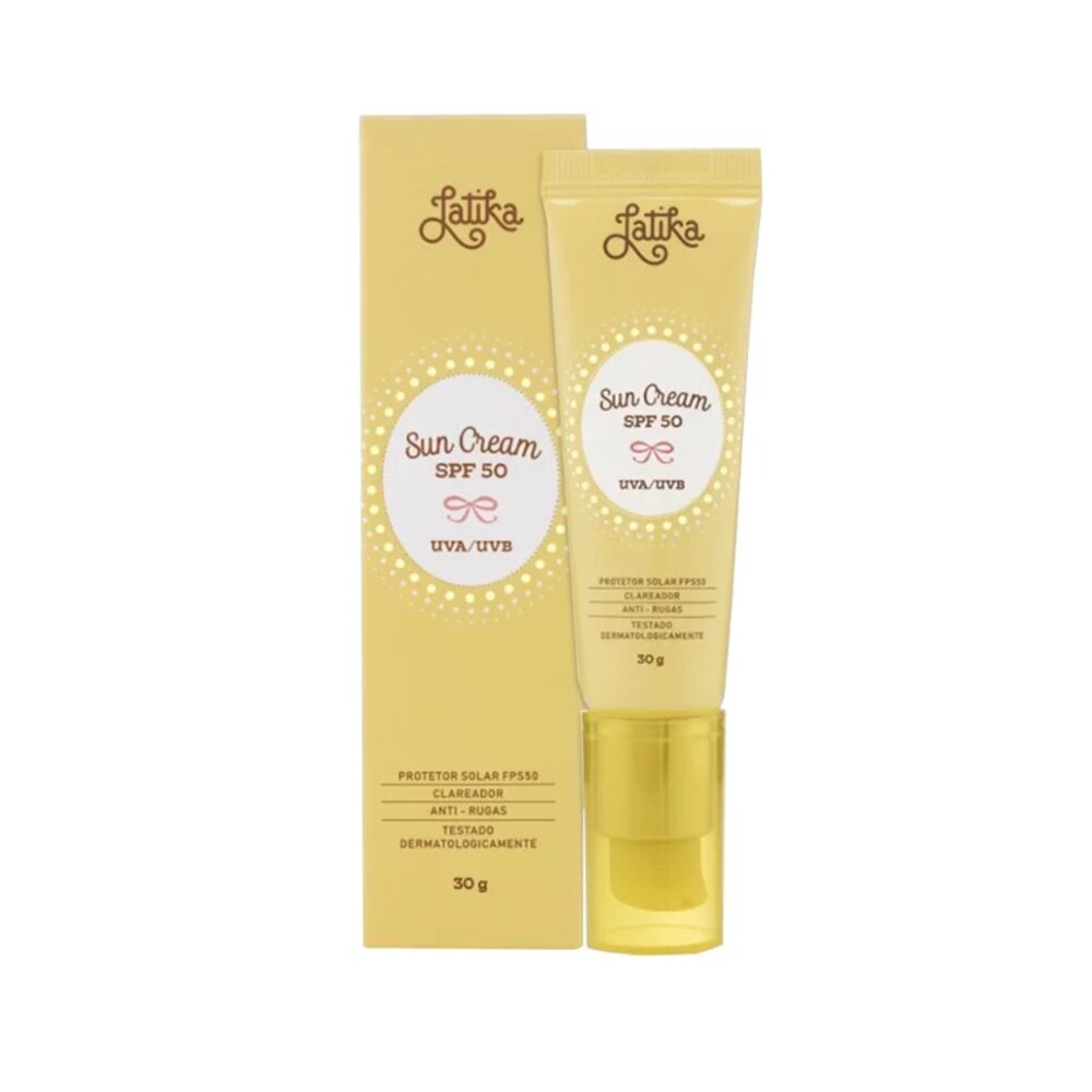 Protetor Solar Sun Cream Spf 50 Fp-uva 28 Latika | Shopee Brasil