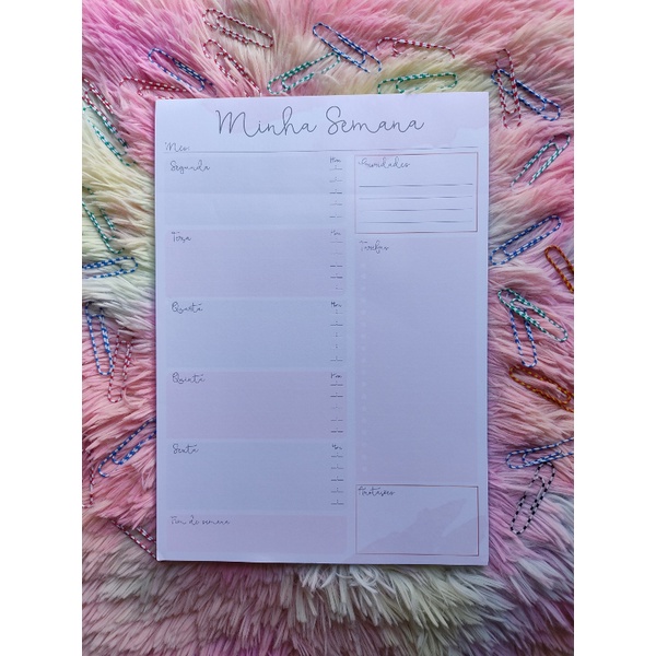 Planner Semanal A4 | Shopee Brasil