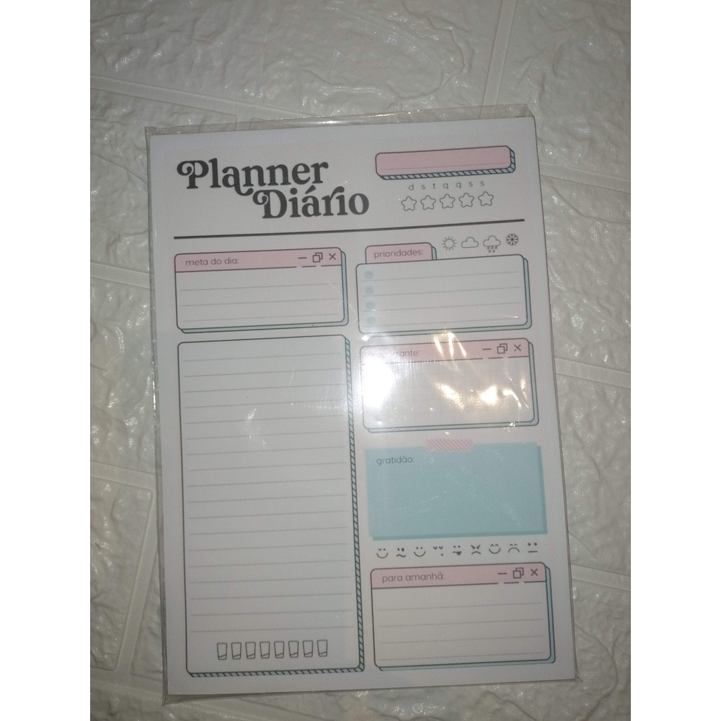 Bloco planner diario A5 | Shopee Brasil