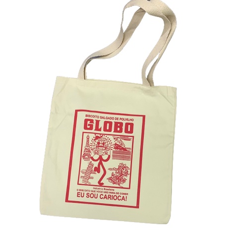 Ecobag Bolsa Sacola Desenho Do Globo Personalizada Com Cor Vermelha ...