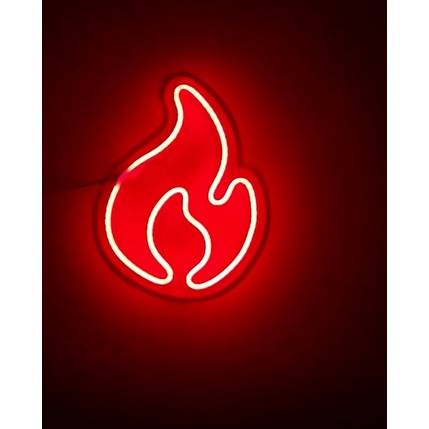 Luminoso Letreiro Placa Neon Led Chama Fogo Labareda | Shopee Brasil