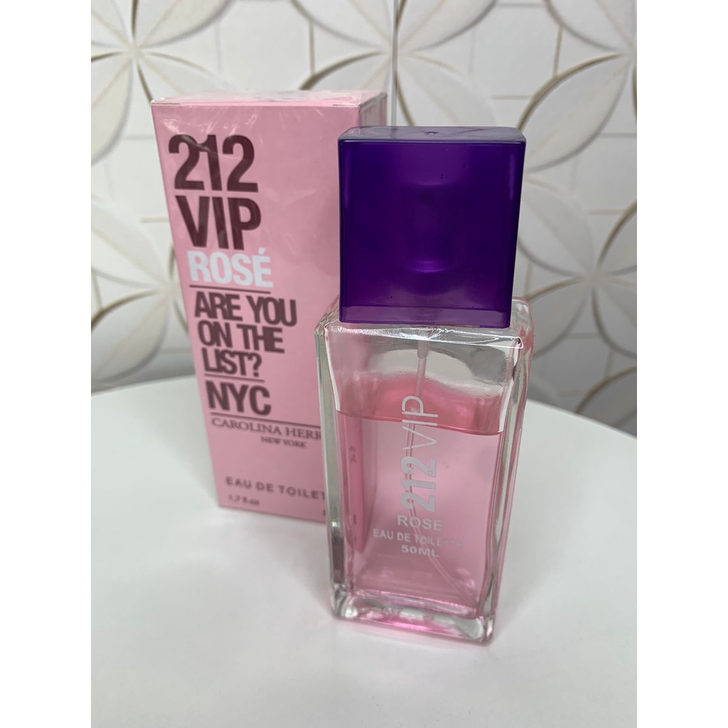 Perfume Feminino Importados 212 VIP ROSE 50ML | Shopee Brasil