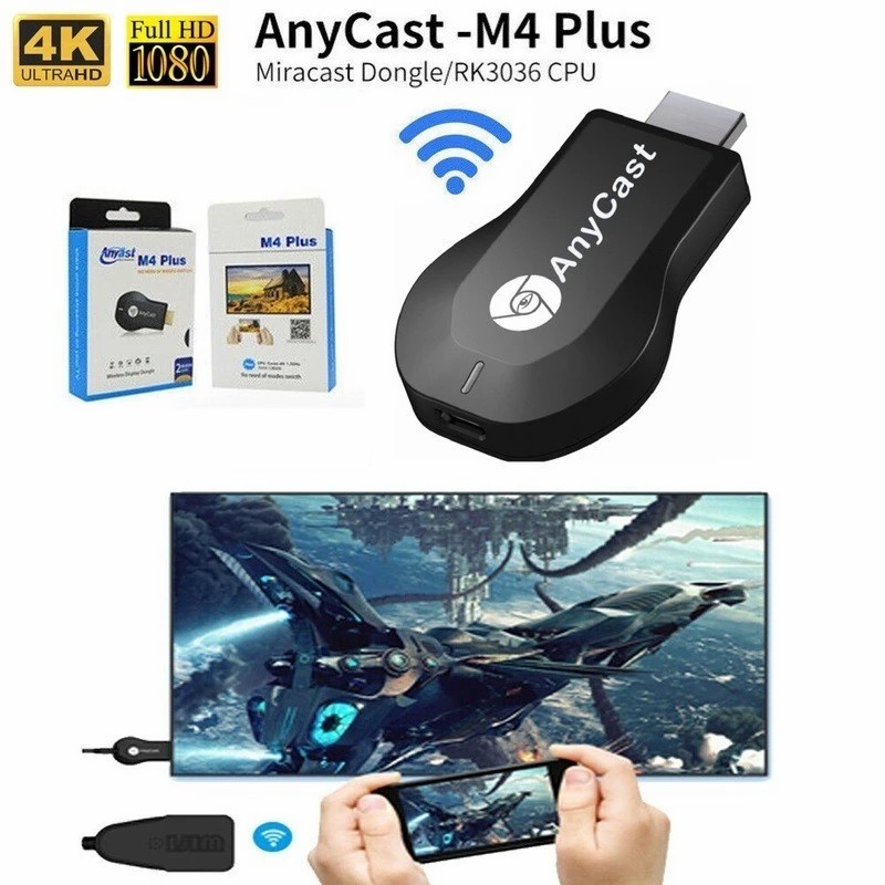 Anycast M4 PLUS Tela Sem Fio MiraScreen Smartphone TV Espelhada ...