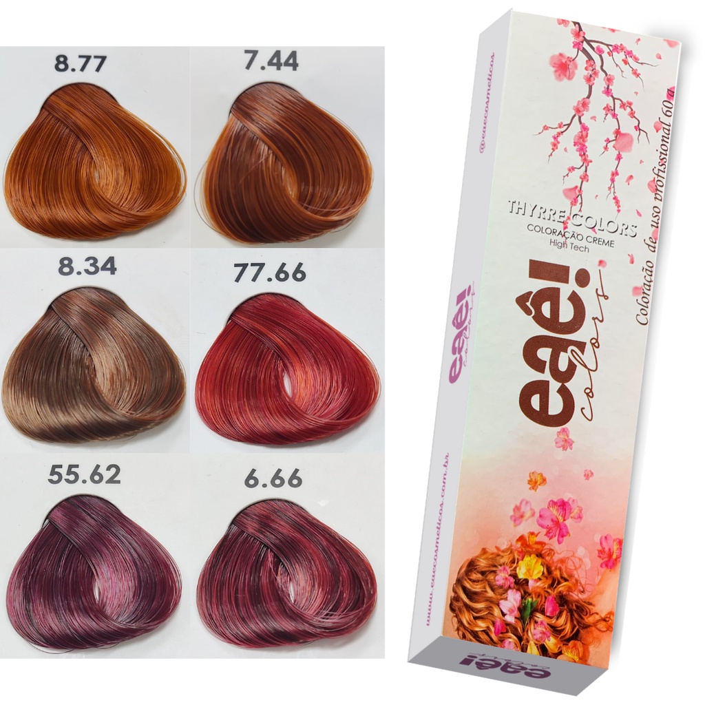 Tinta de Cabelo Coloração Professional 60g Cabelos Vermelhos e ...