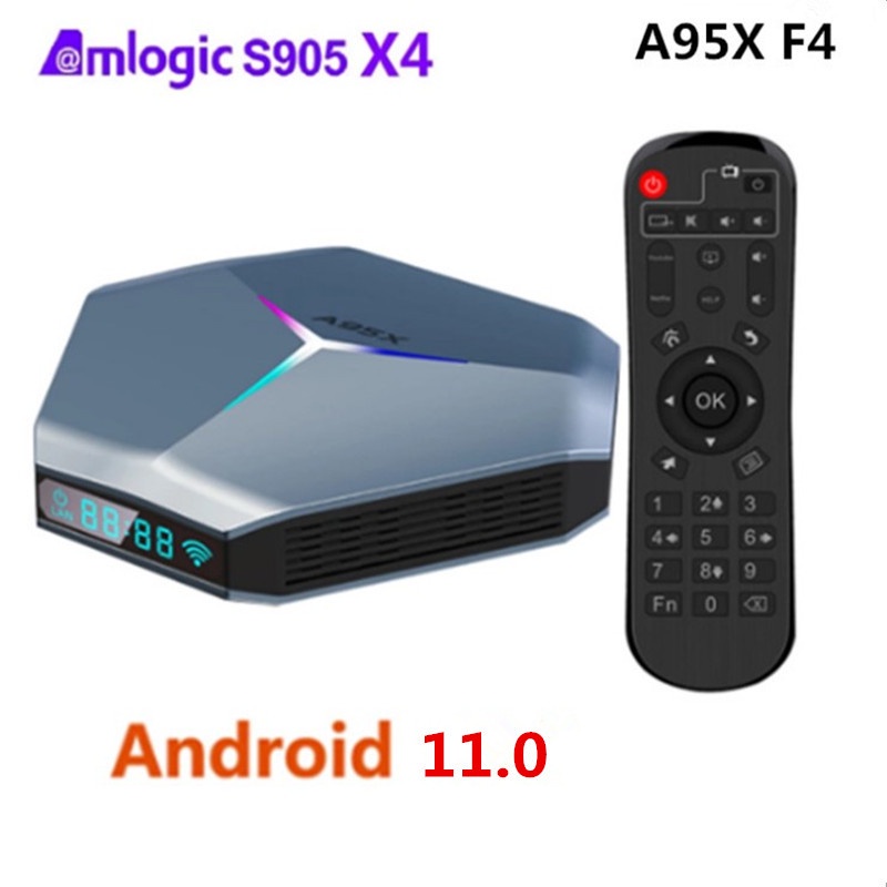 A95X F4 4G/64 11 S905X4 player 2.4G/5GBOX | Shopee Brasil