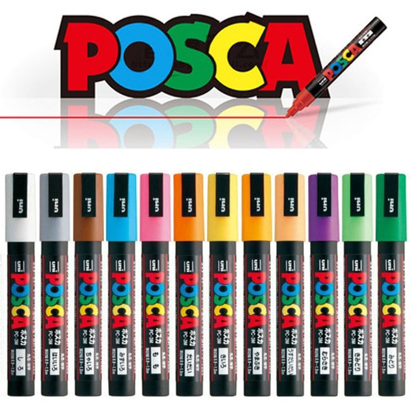 Kit marcador posca estastabilo 5m branco preto 1m pc 3m caneta ponta ...