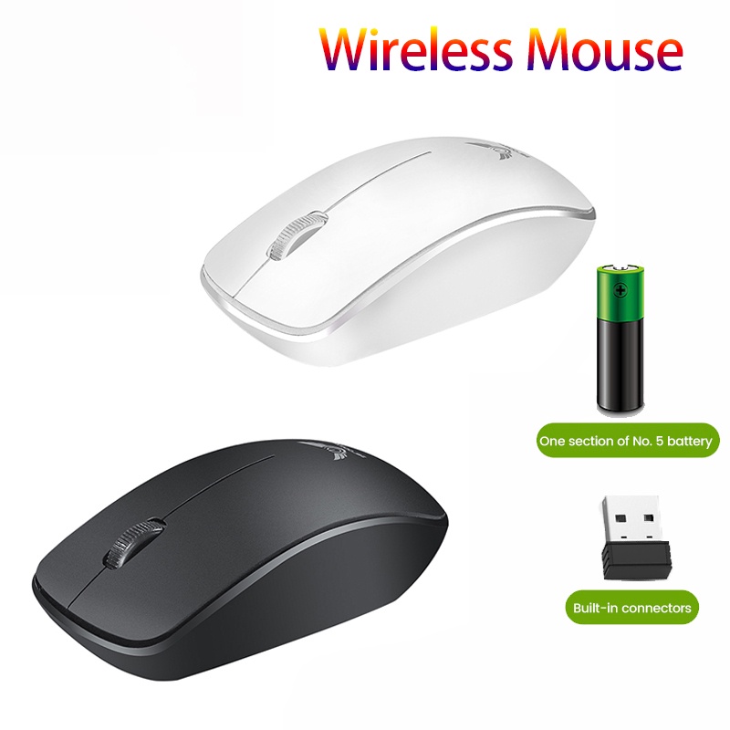 Mouse Sem Fio Para Jogos Com Receptor USB Computador Notebook 2.4Ghz 2 ...