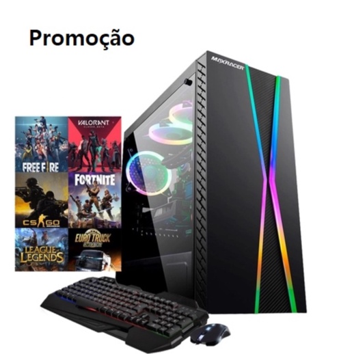 cpu pc computador gamer rosa 8gb pra jogos leves e medianos e programas ...