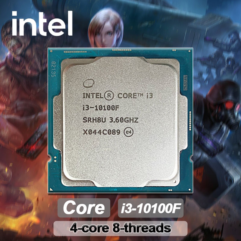 original Intel core i3-10100F Novo i3 10100F 3,6 GHz Processador De CPU De 8 Cordas L2 = 1M L3 ...