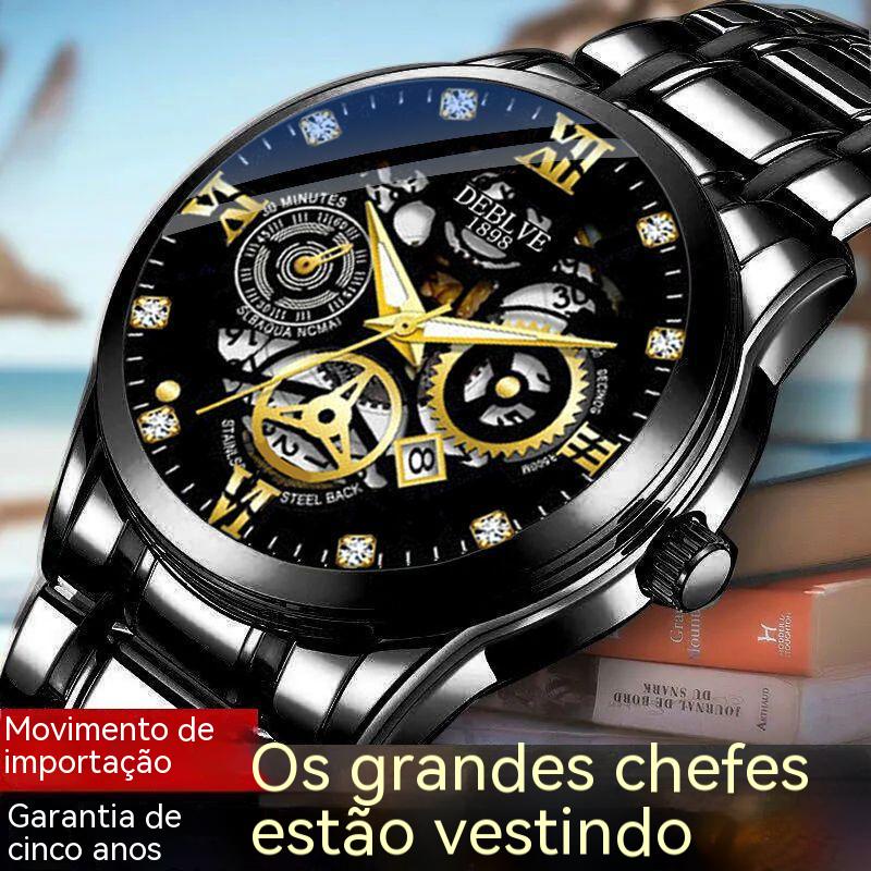 Relógio Masculino Suíço À Prova D'água Movimento Automático À Prova D ...