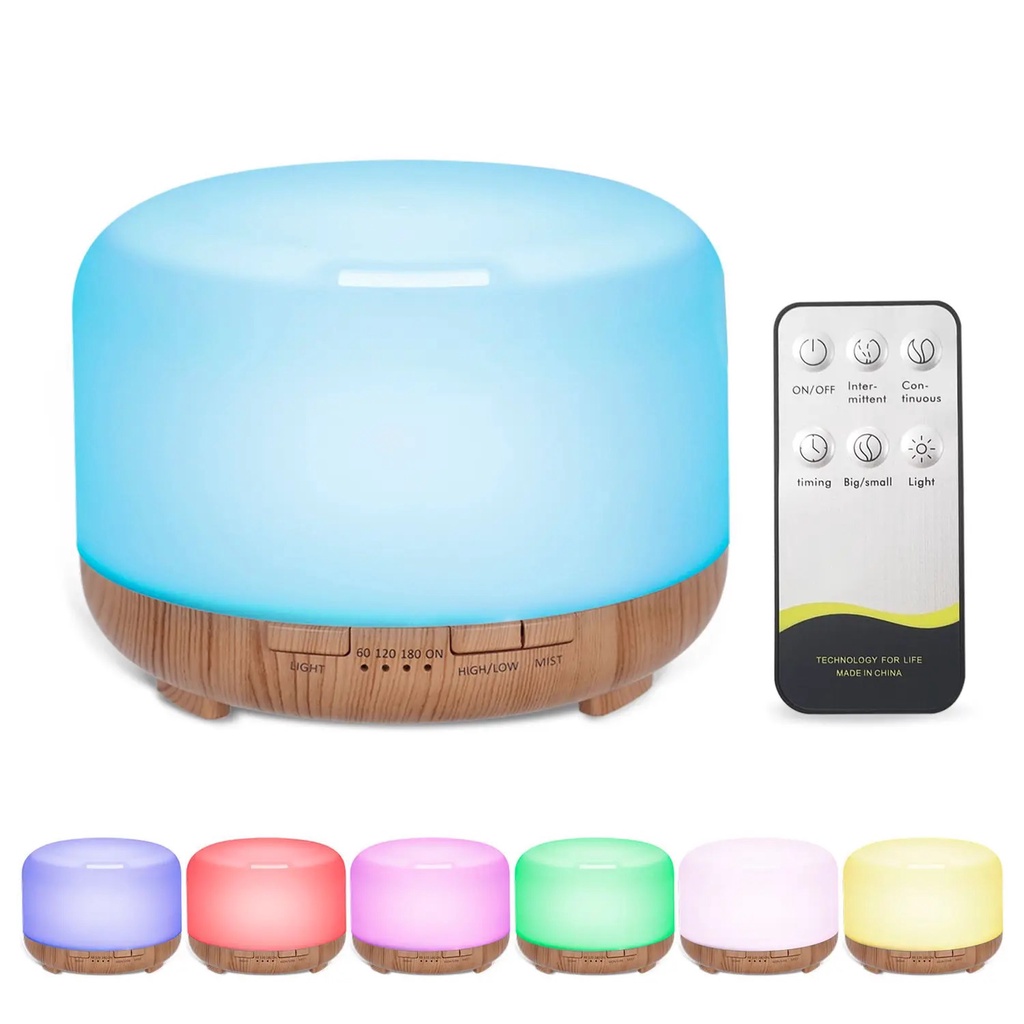 Umidificador Difusor Ultrasonico Aromatico Luminaria Luz Led RGB 7 ...
