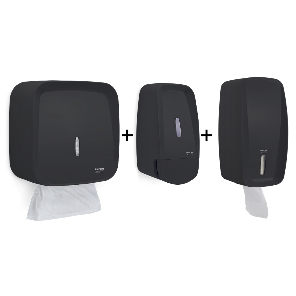 Kit Dispenser Invoq Grande Toalheiro Papel Interfolha + Suporte de ...
