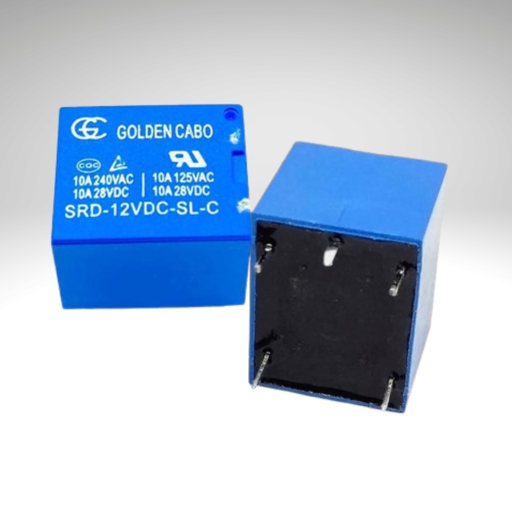 Rele 12v 10a Golden Cabo Sru-12vdc-sl-c 5 Pinos Nc- Na E Nf | Shopee Brasil
