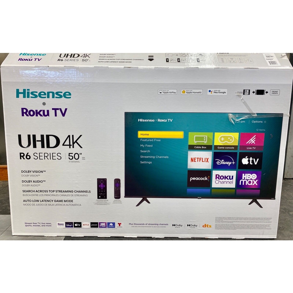 NOVA Hisense 50 polegadas R6 Series 4K UHD Smart Roku TV - 50R6E4 | Shopee Brasil