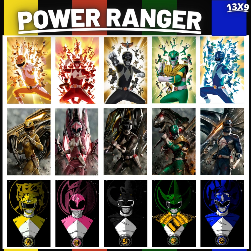 Quadros Decorativos Desenho Power Ranger Mdf 13x9 Cm | Shopee Brasil