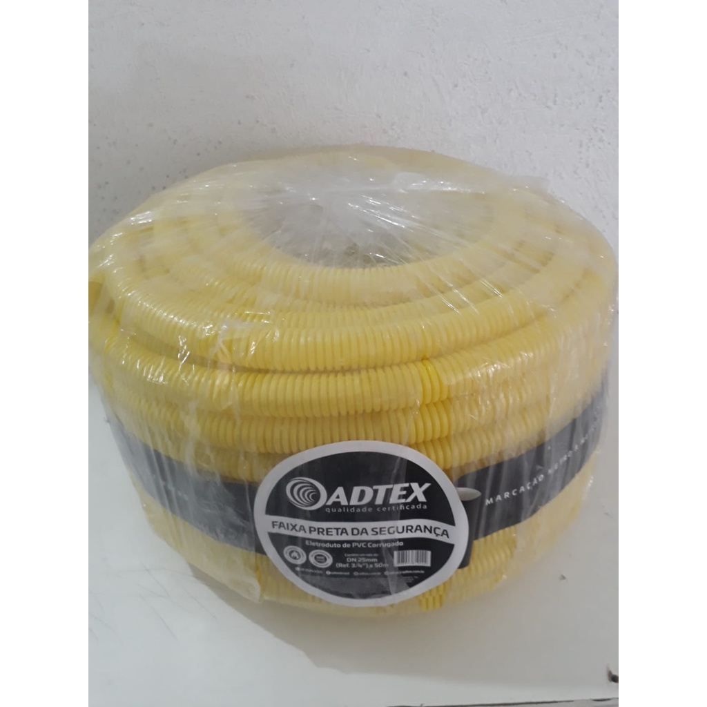 CONDUITE CORRUGADO - AMARELO - 25mm - 3/4'' - 50 METROS | Shopee Brasil