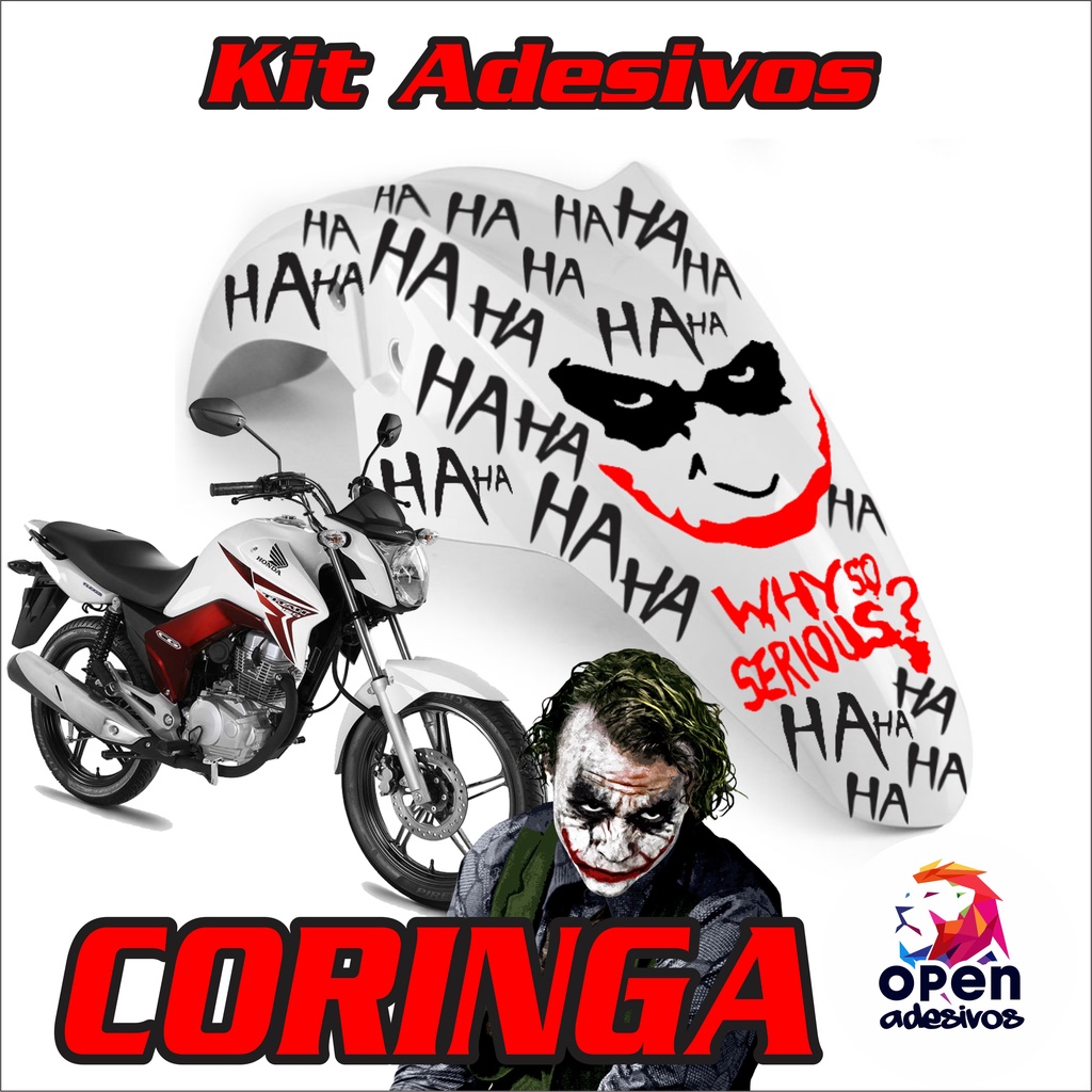 Kit Adesivos Hahaha Coringa para Paralama de Moto Honda e Yamaha ...