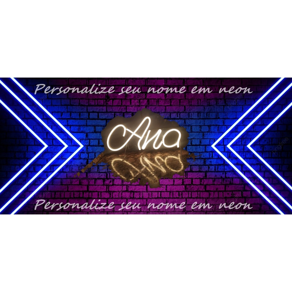 Nome Personalizado na Placa de Led Neon com Com 3 Letras Letreiro ...