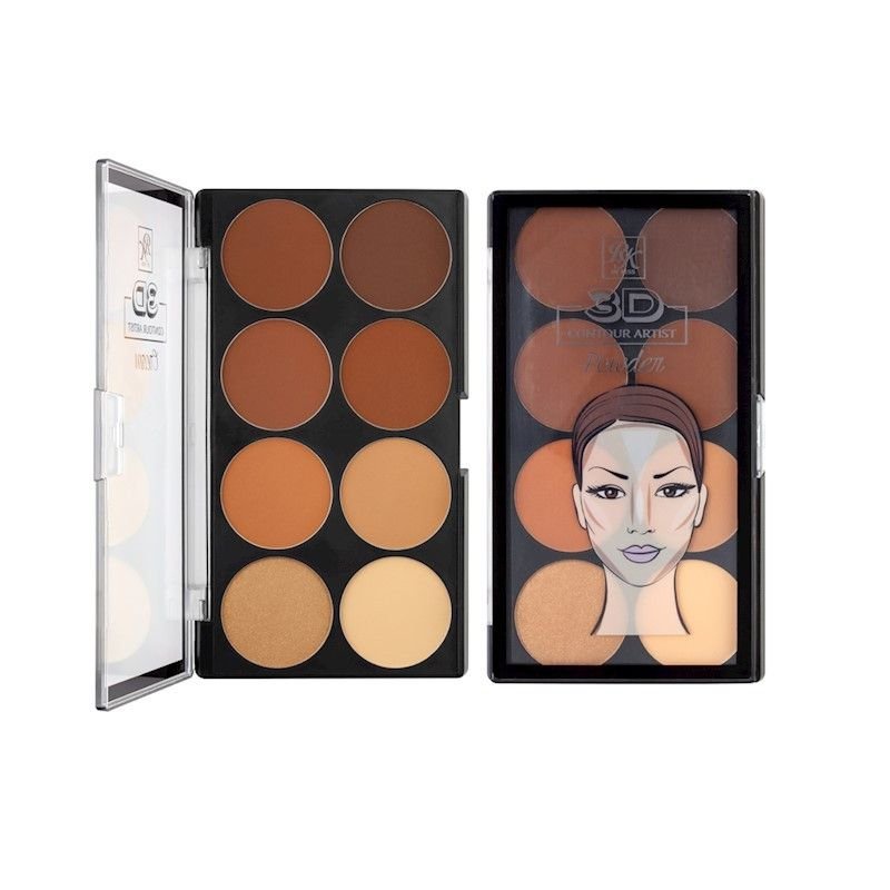 Paleta de Contorno 3D Contour Artist Powder Medium Dark 28,8g Kiss New ...
