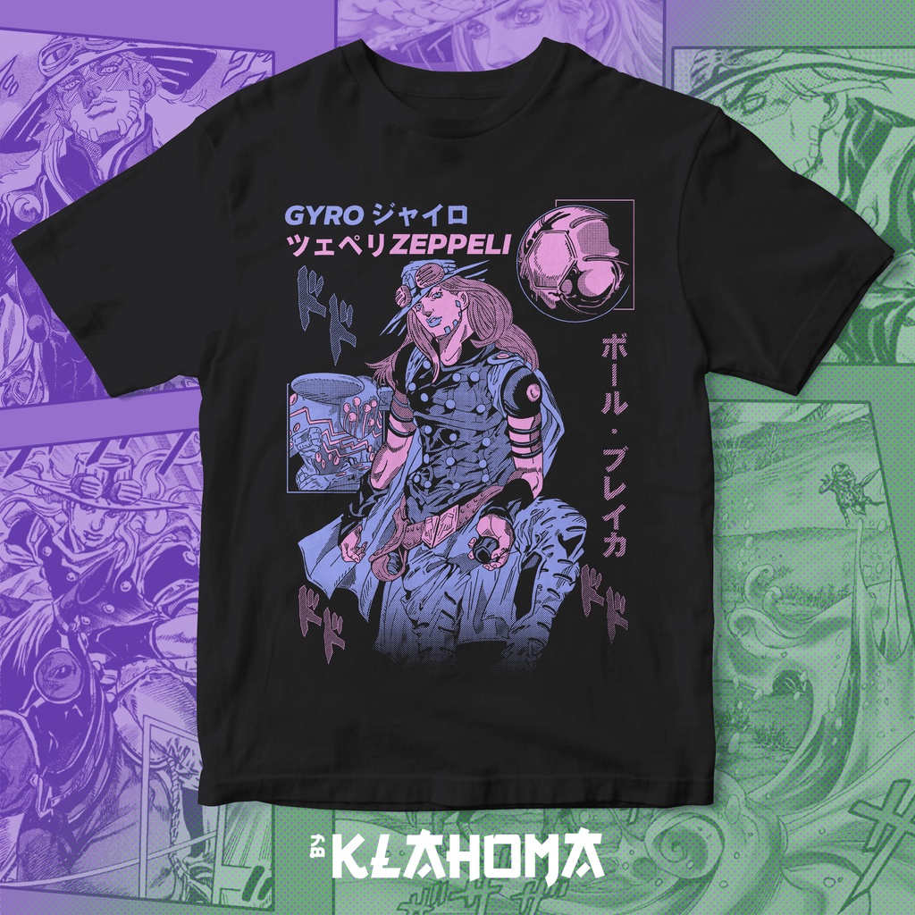 Camiseta Manga Curta Gyro Zeppeli - Jojo Steel Ball Run | Shopee Brasil