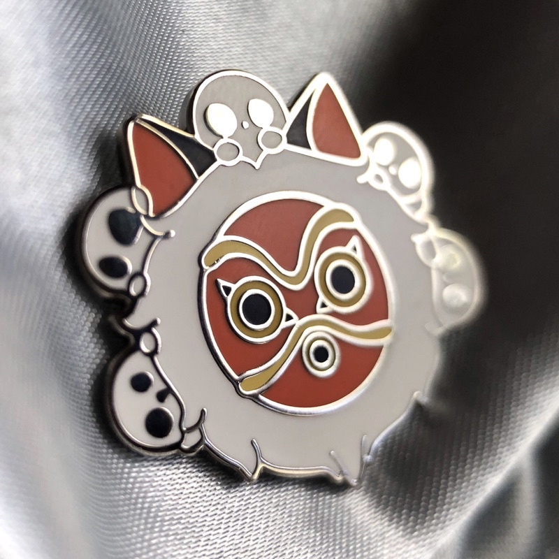 Pin Princesa Mononoke | Studio Ghibli broche hard enamel pins de lapela ...
