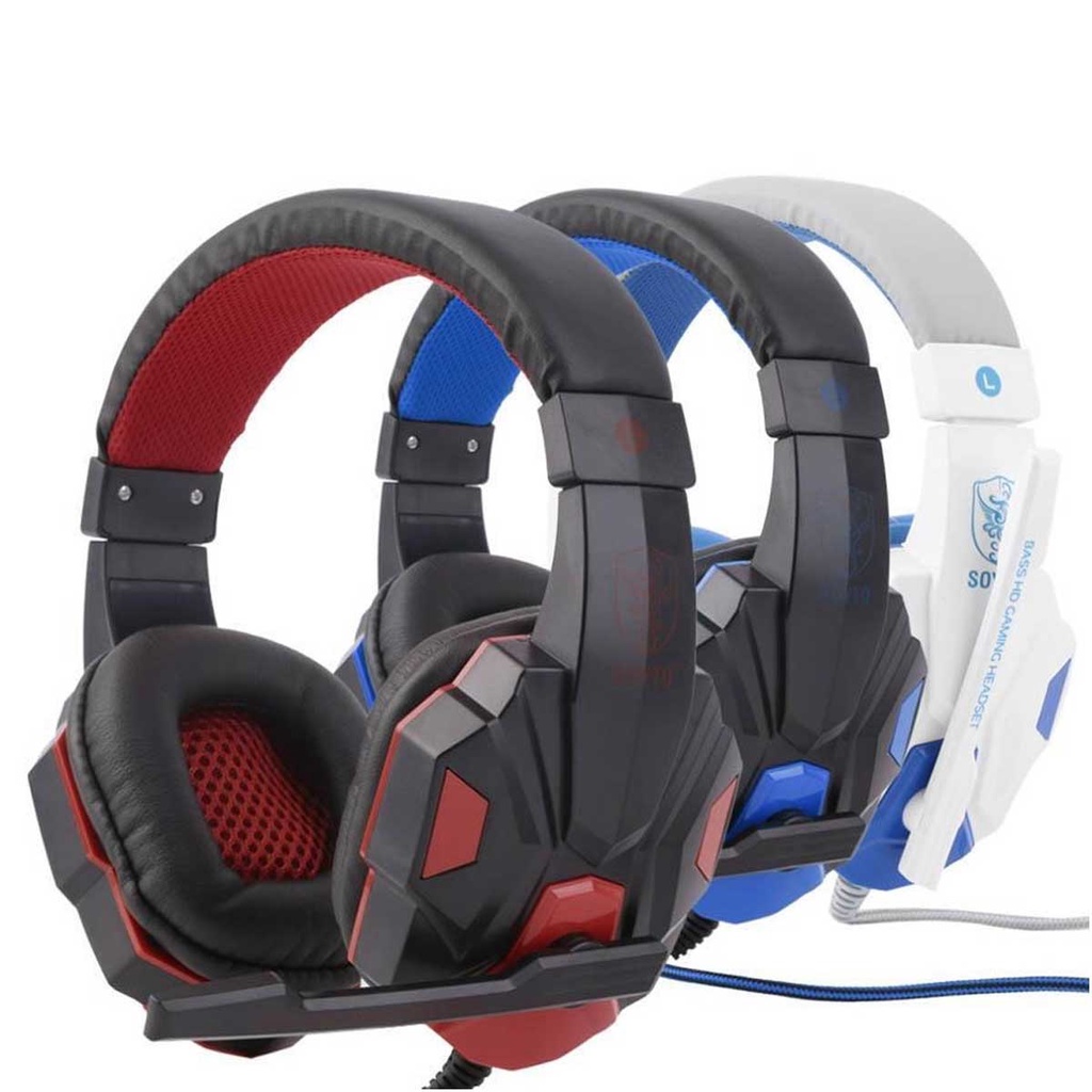Headset Fone Gamer Com Microfone E Led P2 E Usb - Escorrega o Preço