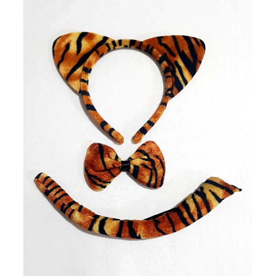 Kit Tigresa Tigre Tiara Gatinha Bichinho Animal | Shopee Brasil