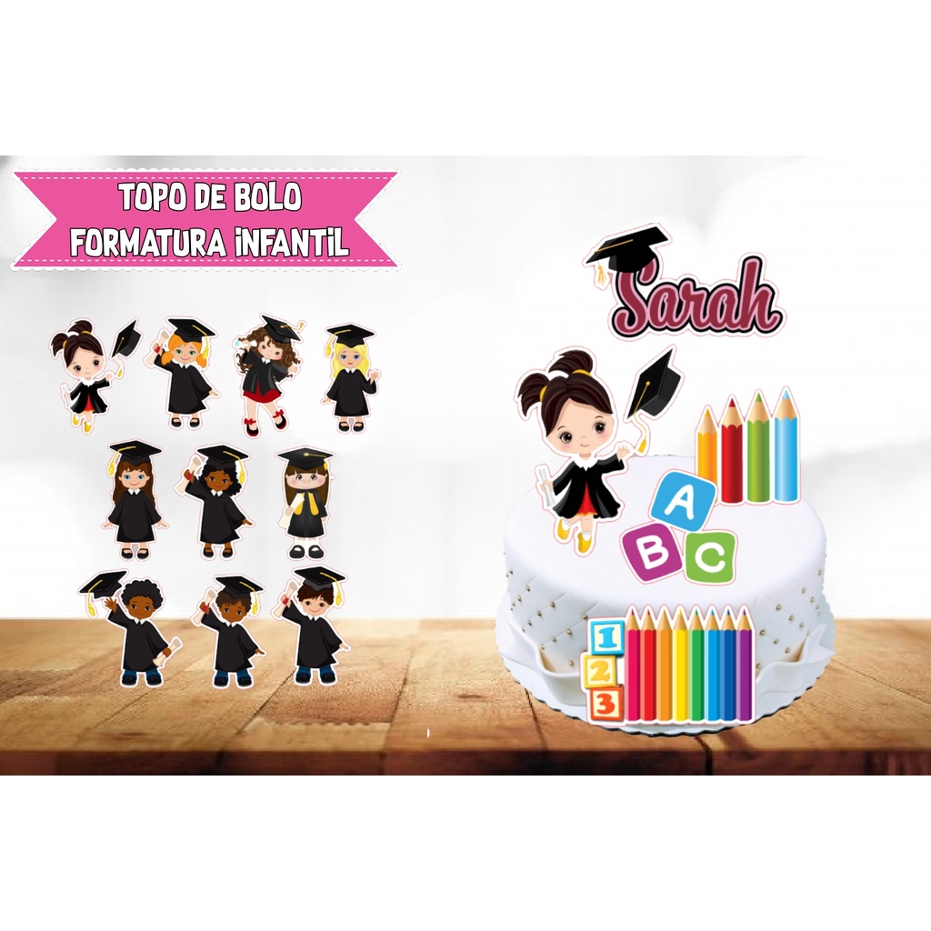 Topo de Bolo - Decoração de Festa - Topper Personalizado - Formatura ...