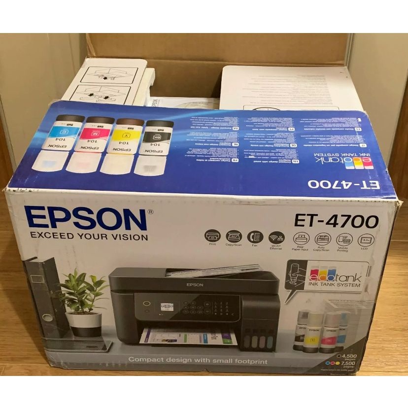 EPSON EcoTank ET-4700 All-in-One Wireless Inkjet Printer with Fax ...