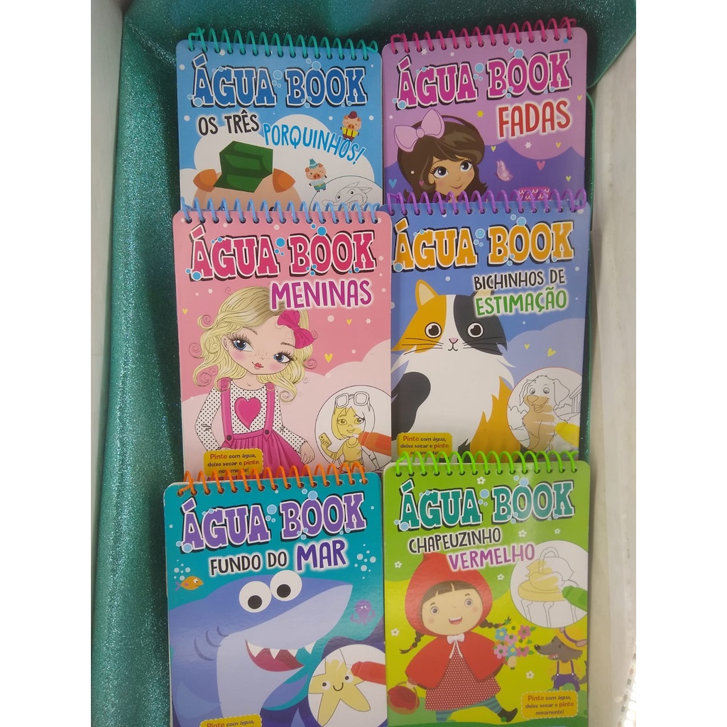 Coleção Livros pintando com agua / Aquabook, Aqua Book Temas | Shopee ...