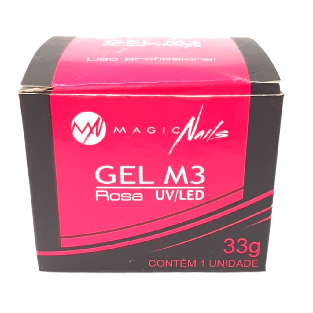 GEL M3 ROSA UV/LED MAGIC NAILS 28 Gramas | Shopee Brasil