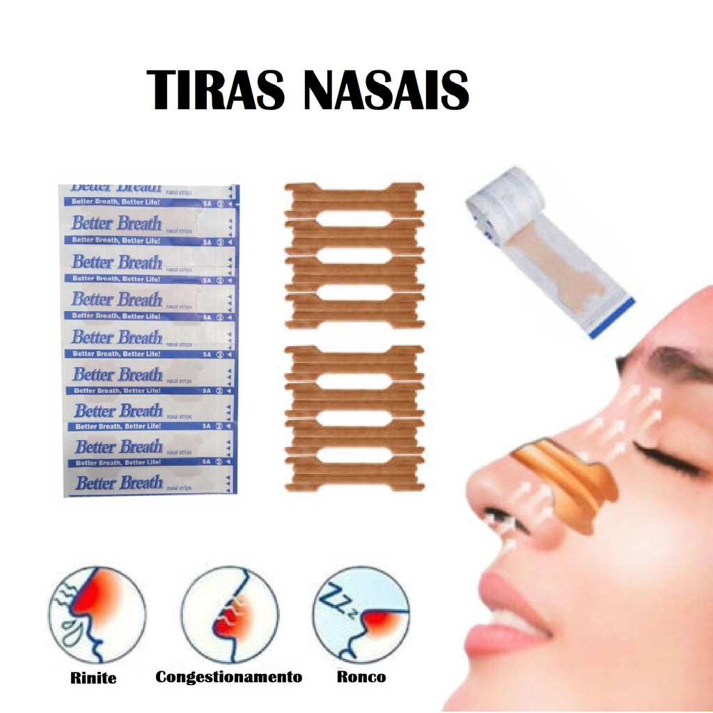 Respire Melhor Better Breath 50 Dilatador Nasal Adesivo | Shopee Brasil