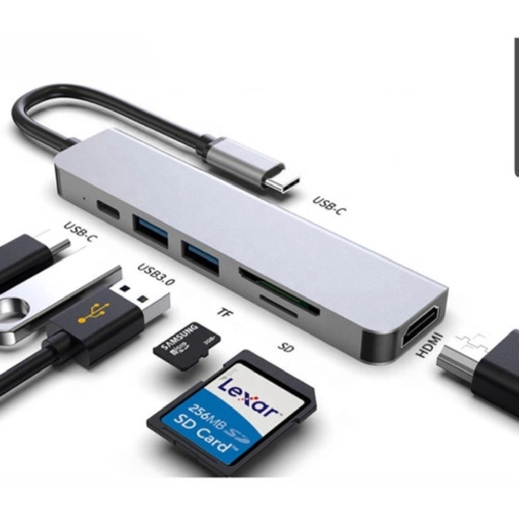 Hub iPad Pro E Air 4 Adaptador Apple 6 Em 1 Hdmi 4k + Usb C | Shopee Brasil