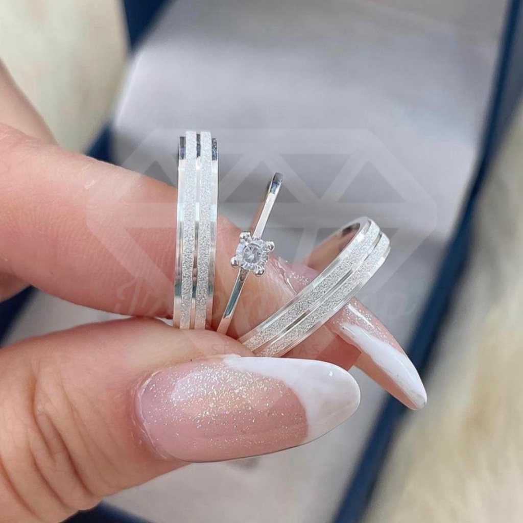 Par De Aliança 3mm Fina De Namoro Delicada + Anel Solitário - Corre Que ...