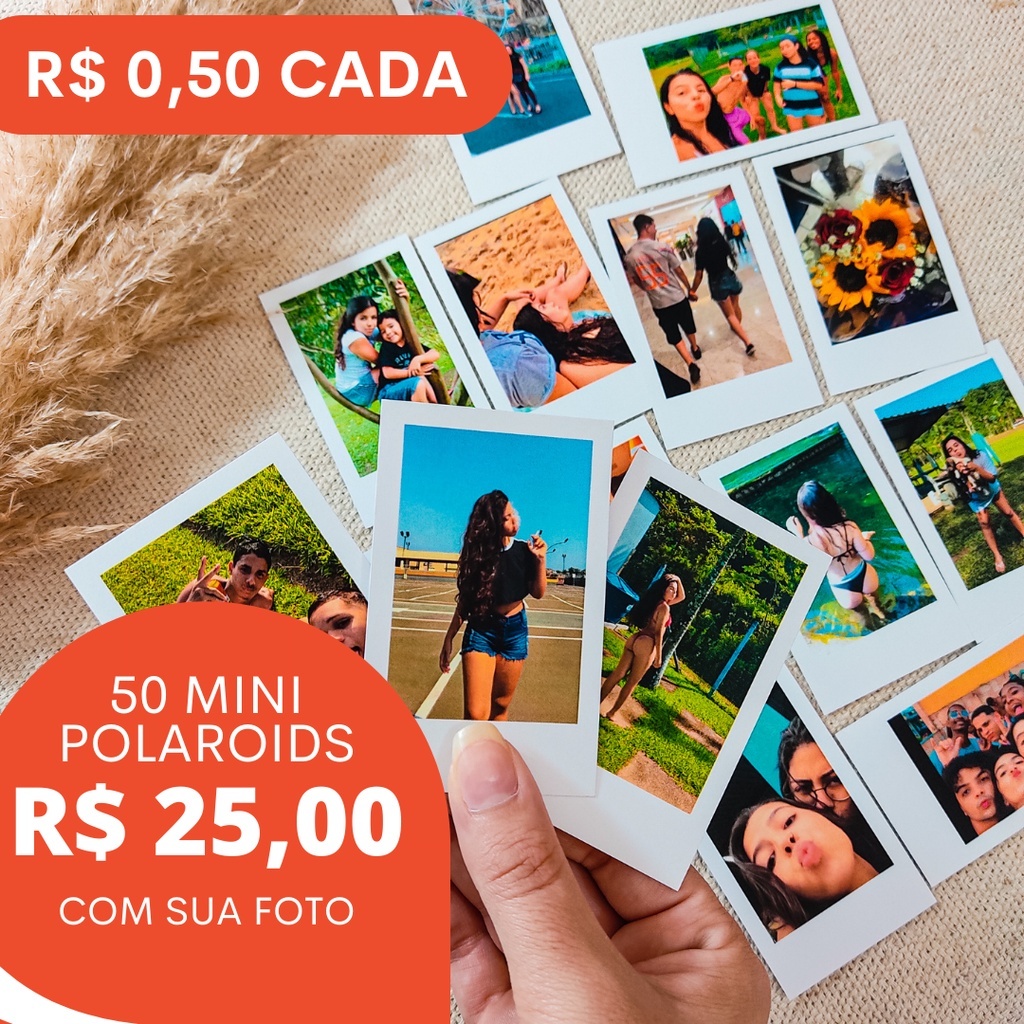 Combo 50 Fotos Polaroids instax - Polaroids mini R$ 0,50 cada - com sua imagem ou Foto ...