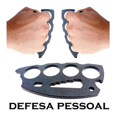 Soco Inglês Aço Metal Cromado C/ Pontas Defesa Pessoal Nf - Corre Que ...