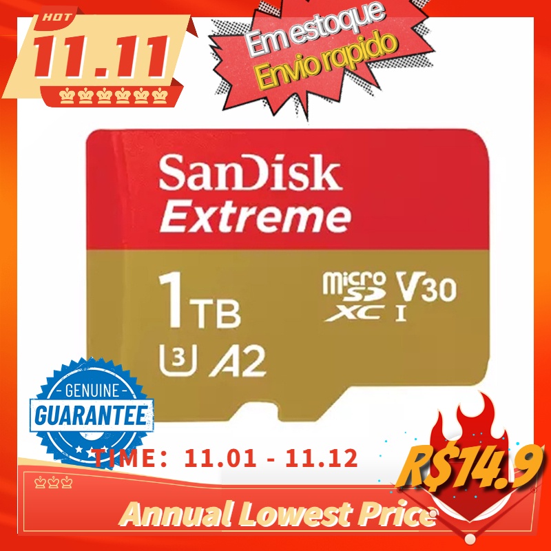 Cartão De Memória Cs 16 / 32 / 64 / 128 / 256gb / 1 TB De Alta ...